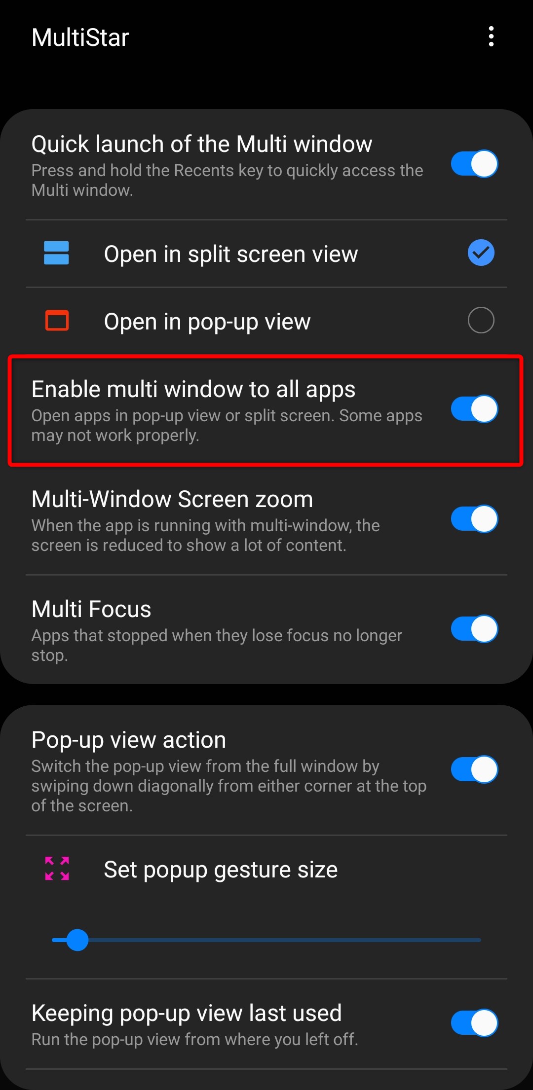 「MultiStar」の設定方法と使い方。画面分割・ポップアップ表示・カバーディスプレイをさらに快適に【Good Lock】 | プラスガジェット